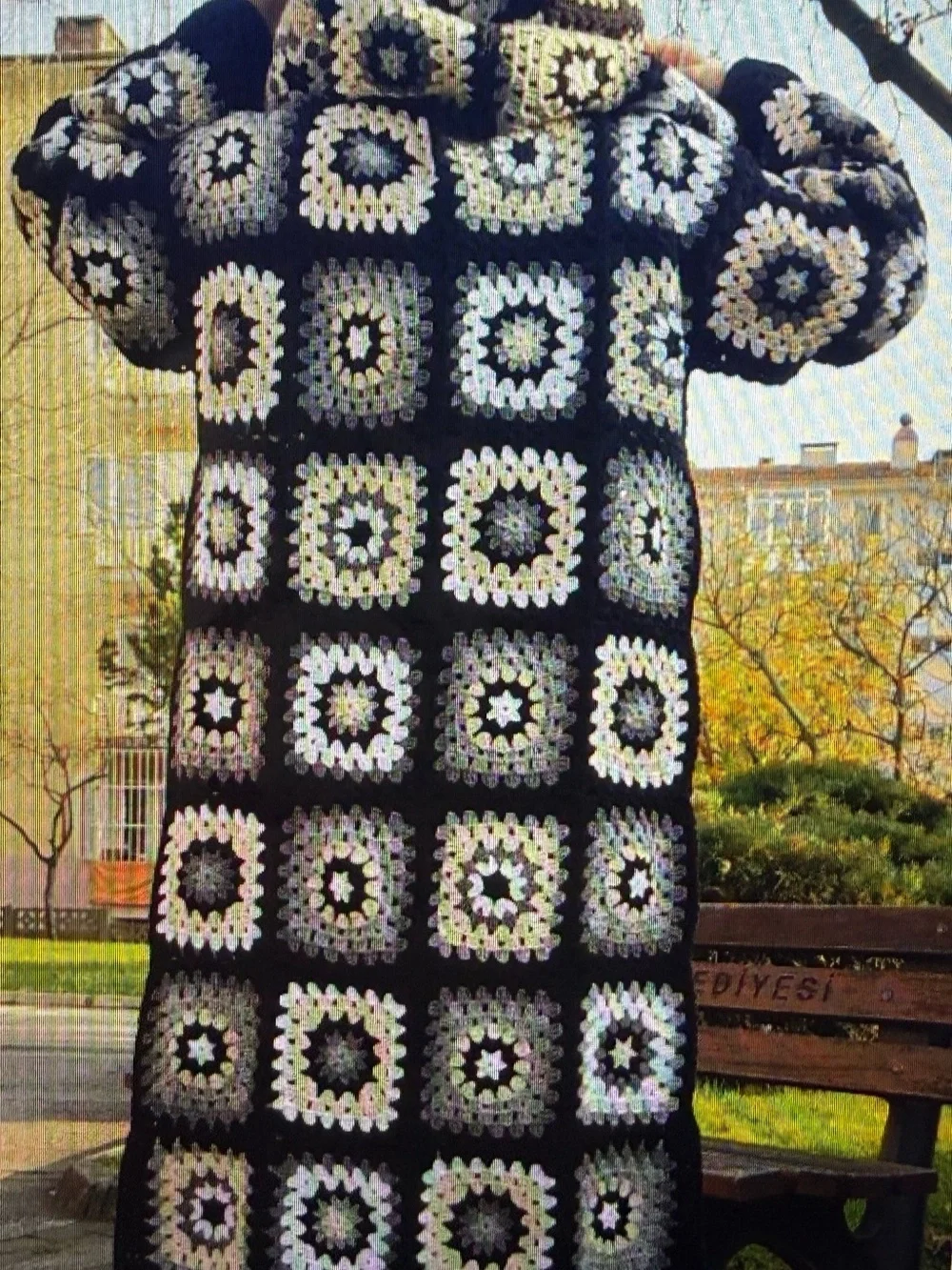 Handmade | Sweaters | New Hooded Crochet Handmade Granny Squares Longer ...